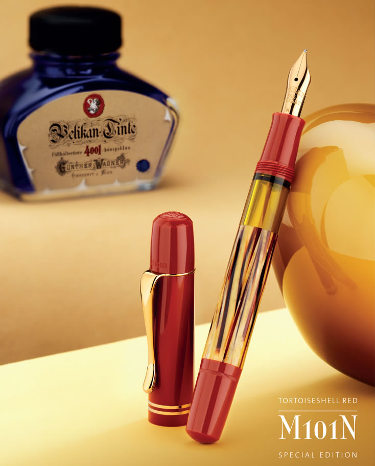 Pelikan M101N Tortoise Shell Fountain Pen - Pen Chalet