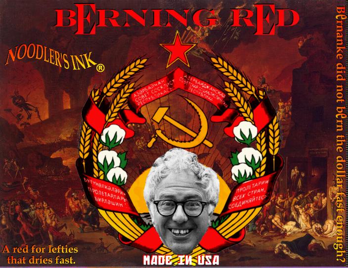 Noodlers Berning Red Fountain Pen Ink Label - Pen Chalet