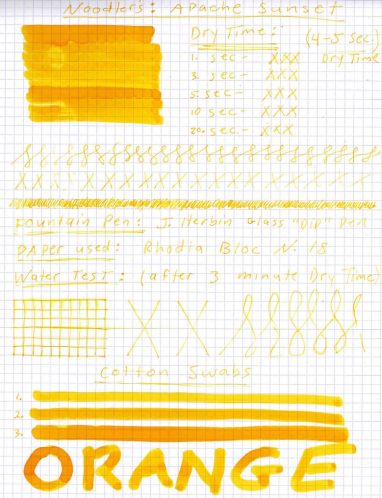 Noodlers Apache Sunset Ink Review - Pen Chalet
