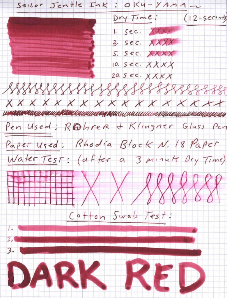 Sailor Jentle Oku Yama Ink Review - Pen Chalet