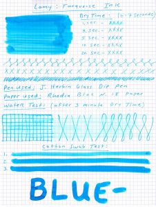 Lamy Turquoise Ink Review - Pen Chalet