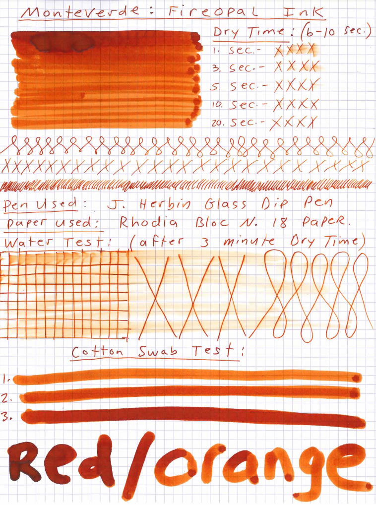 Monteverde Fireopal Ink Review & Giveaway! - Pen Chalet