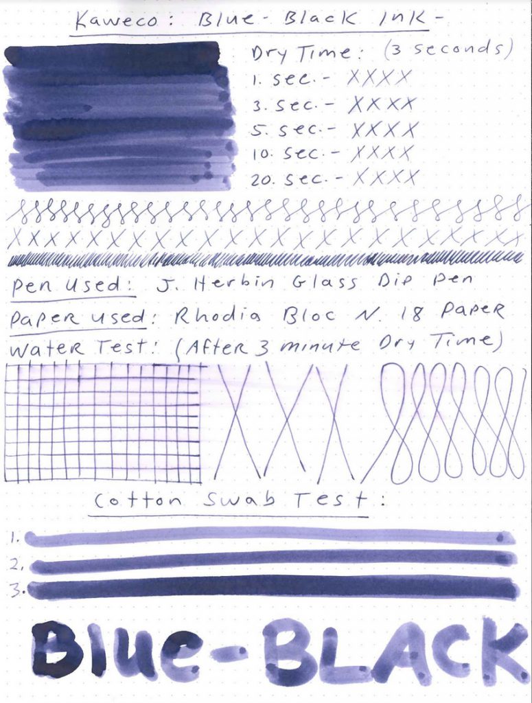 Kaweco Blue-Black Ink Review & Giveaway! - Pen Chalet