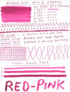 Krishna Wild Cherry Ink - Pen Chalet