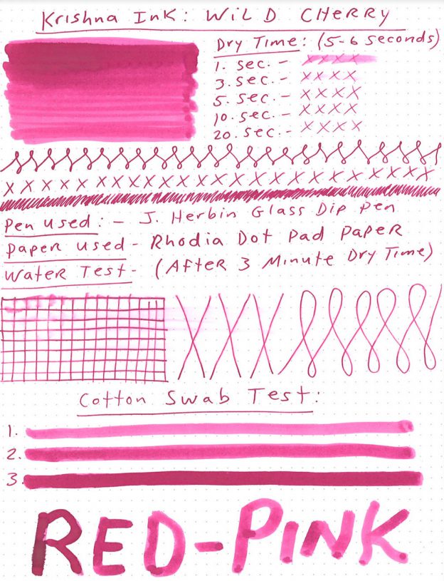 Krishna Wild Cherry Ink - Pen Chalet