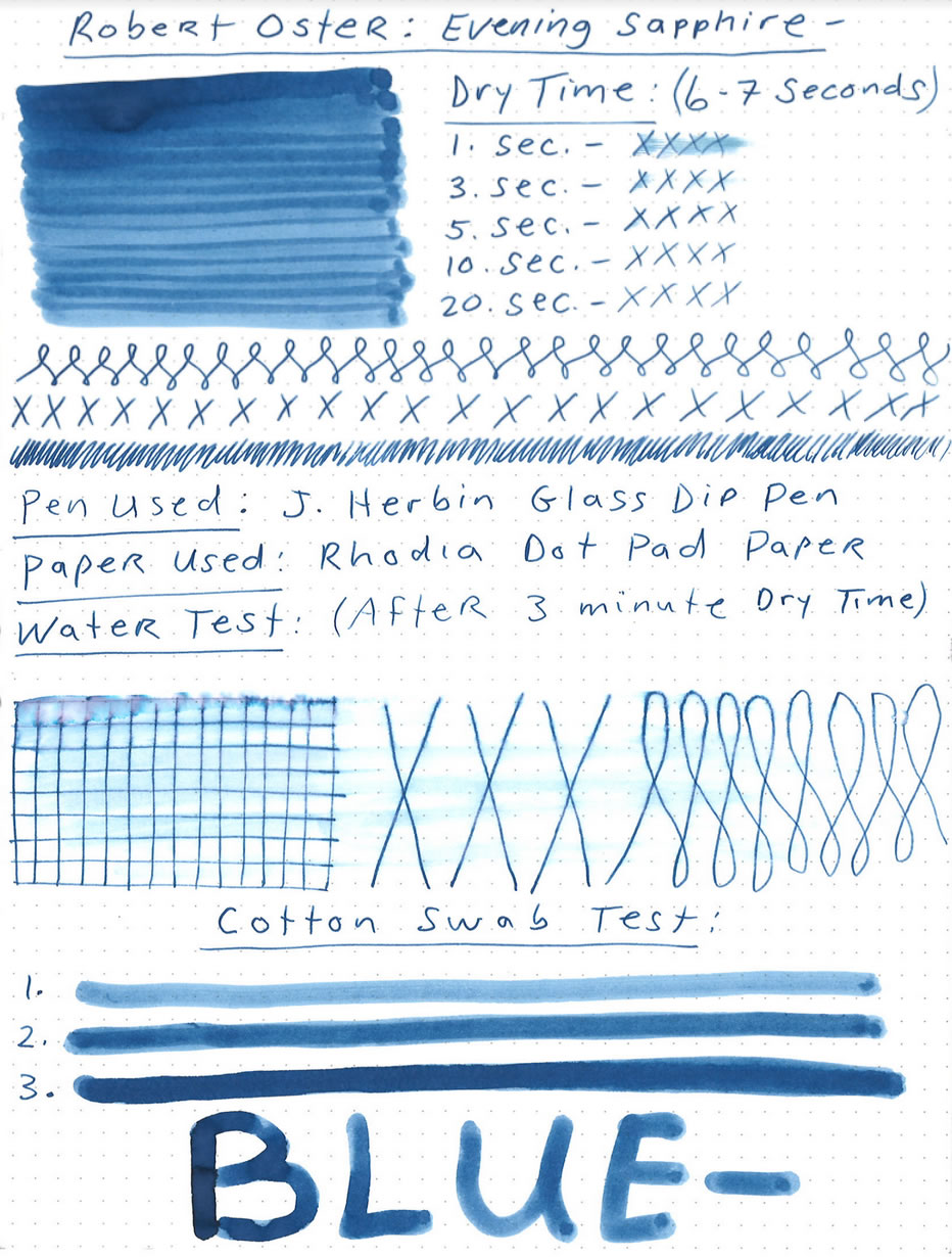 Robert Oster Evening Sapphire Ink - Pen Chalet