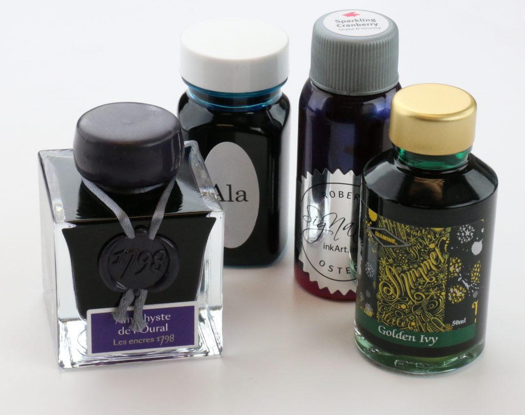 Pen Chalet's Top Shimmer Inks - Shimmering Fountain Pen Ink