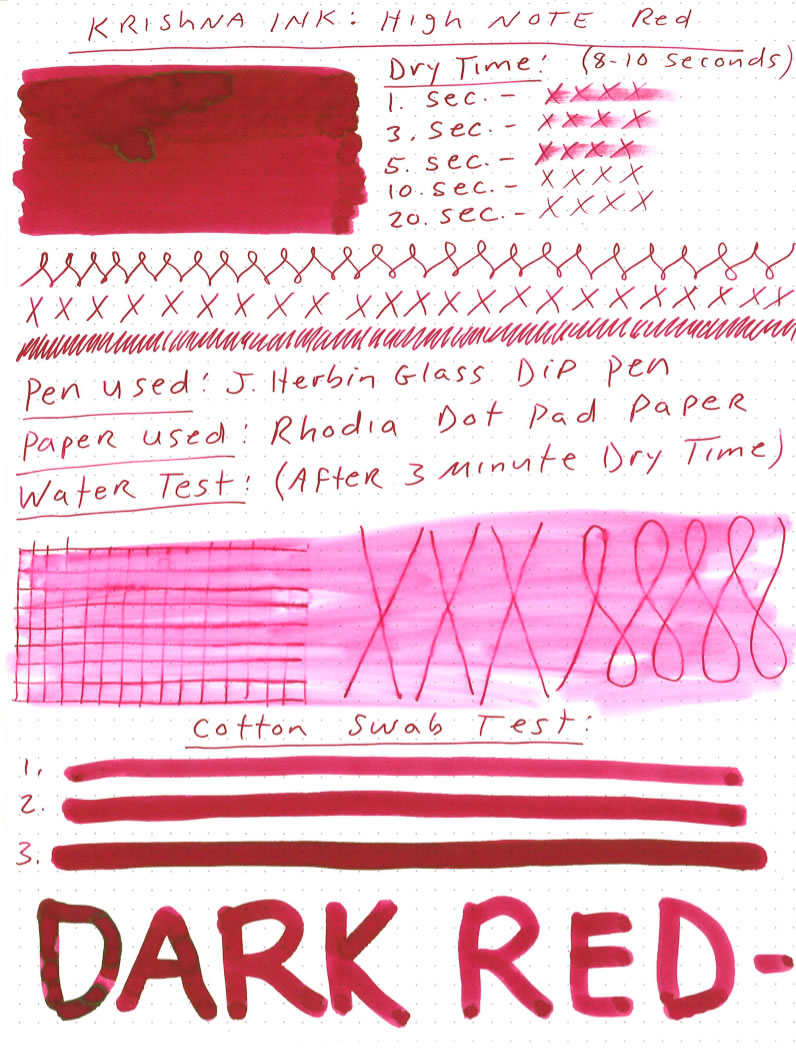 Krishna High Note Red Ink Review & Giveaway! - Pen Chalet