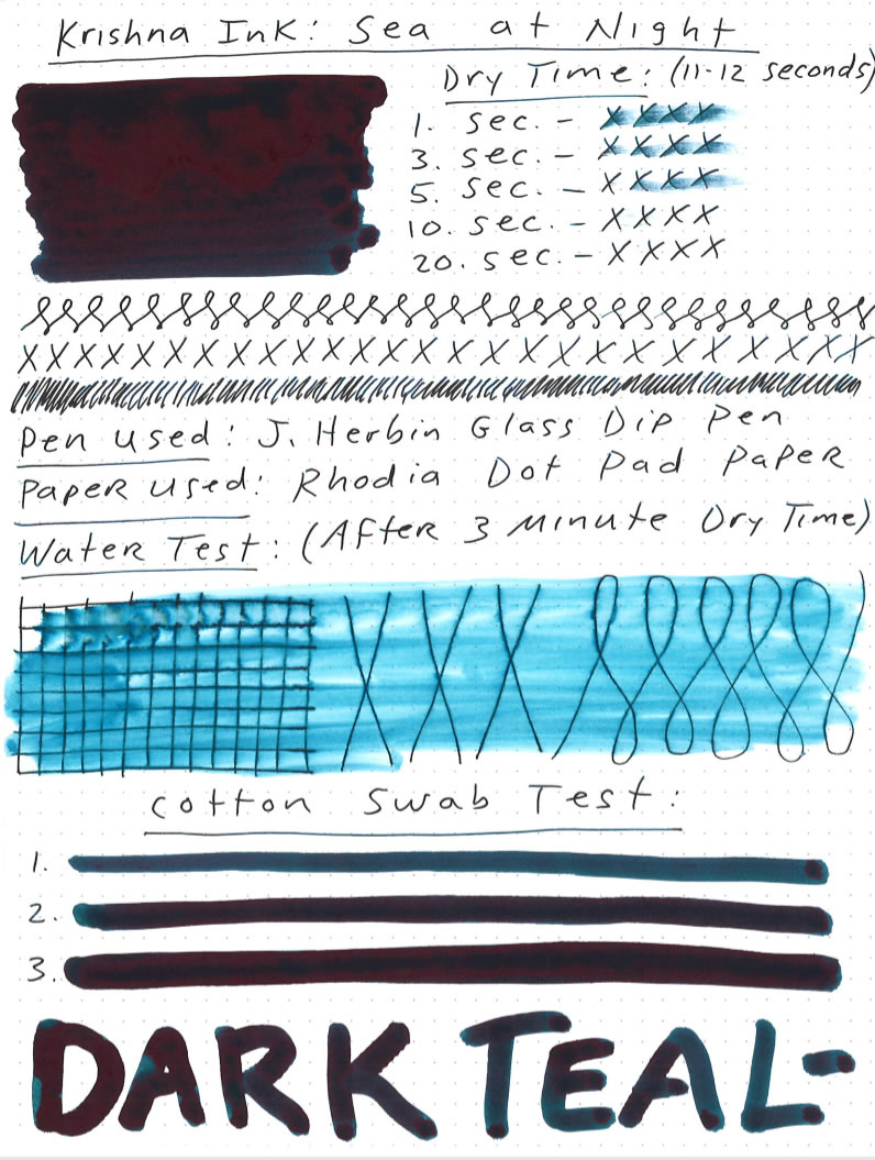Krishna Sea at Night Ink Review & Giveaway! - Pen Chalet