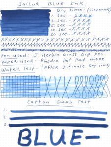 Sailor Blue Ink Review & Giveaway - Pen Chalet