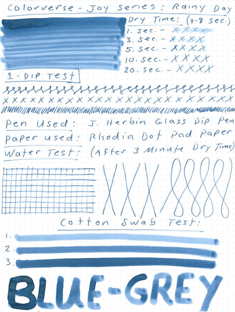 Colorverse Joy in the Ordinary Rainy Day Ink Review & Giveaway - Pen Chalet