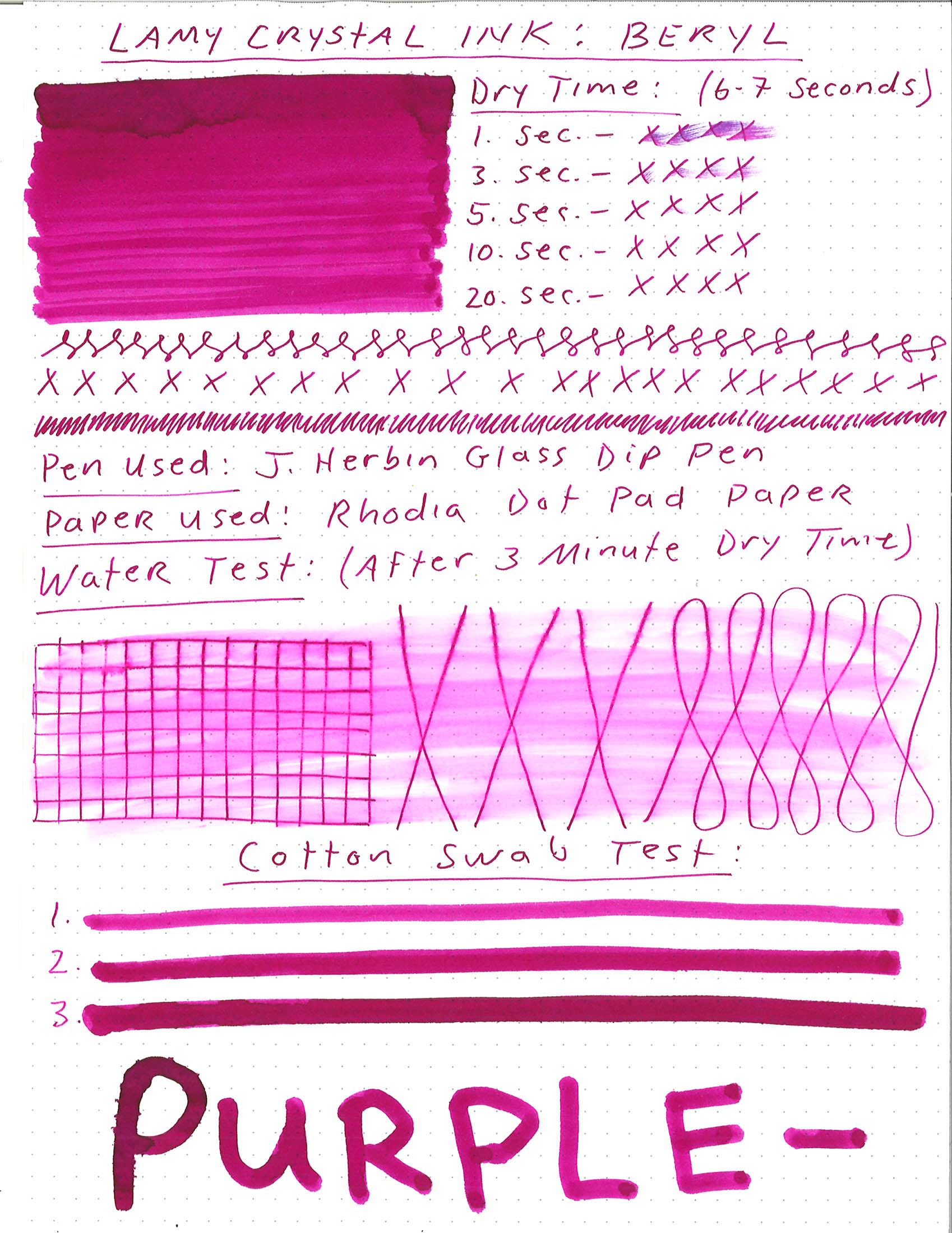 Lamy Crystal Beryl Ink Review & Giveaway - Pen Chalet