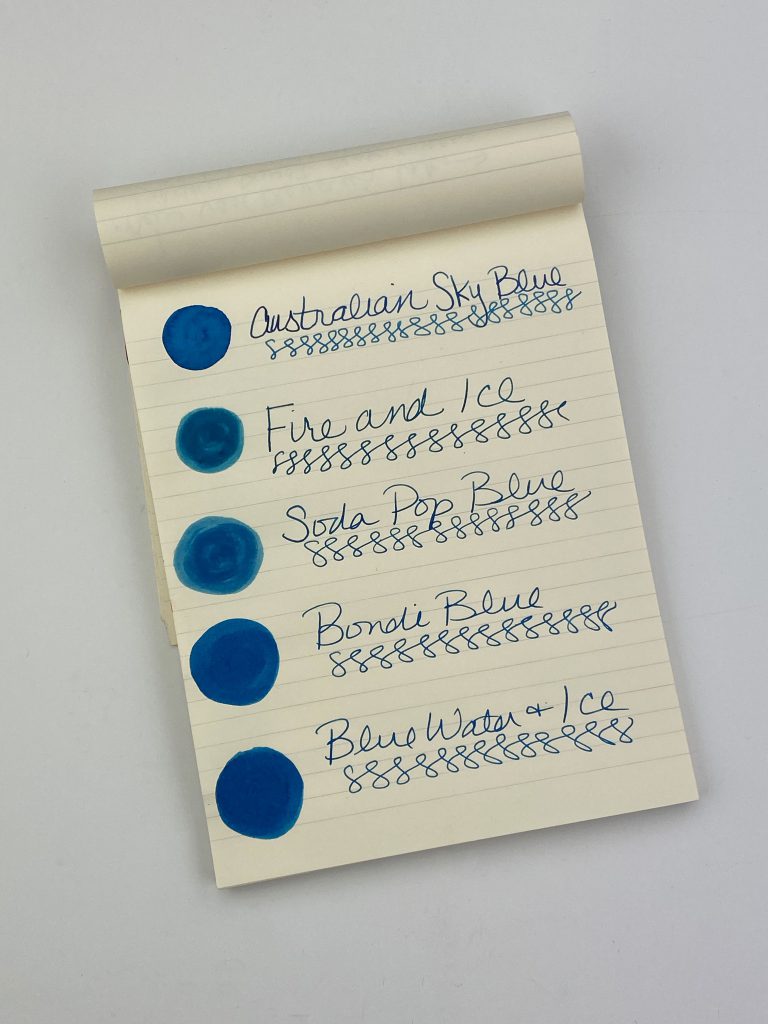 RO-Bright-Blue-inks-comparison - Pen Chalet