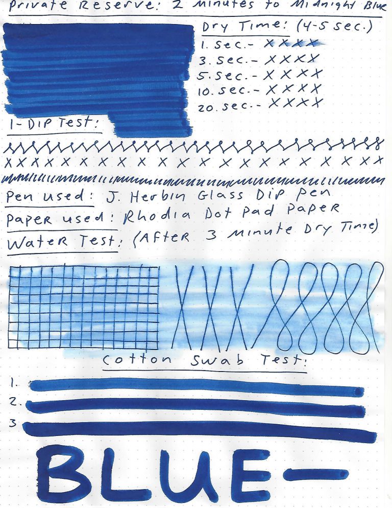 2 Minutes to Midnight Blue Ink Review & Giveaway: Private Reserve LE ...