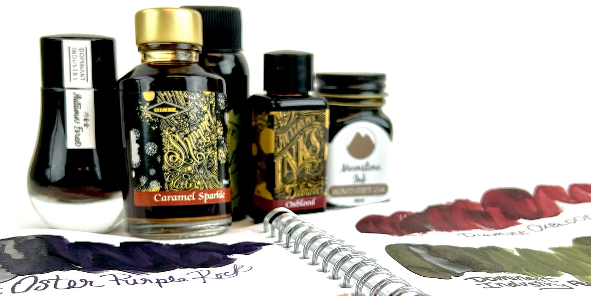Fav Fall Inks 2022 Diamine Shimmering Caramel Sparkle up front - Pen Chalet