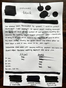 Diplomat Black Ink Review & Giveaway - Pen Chalet