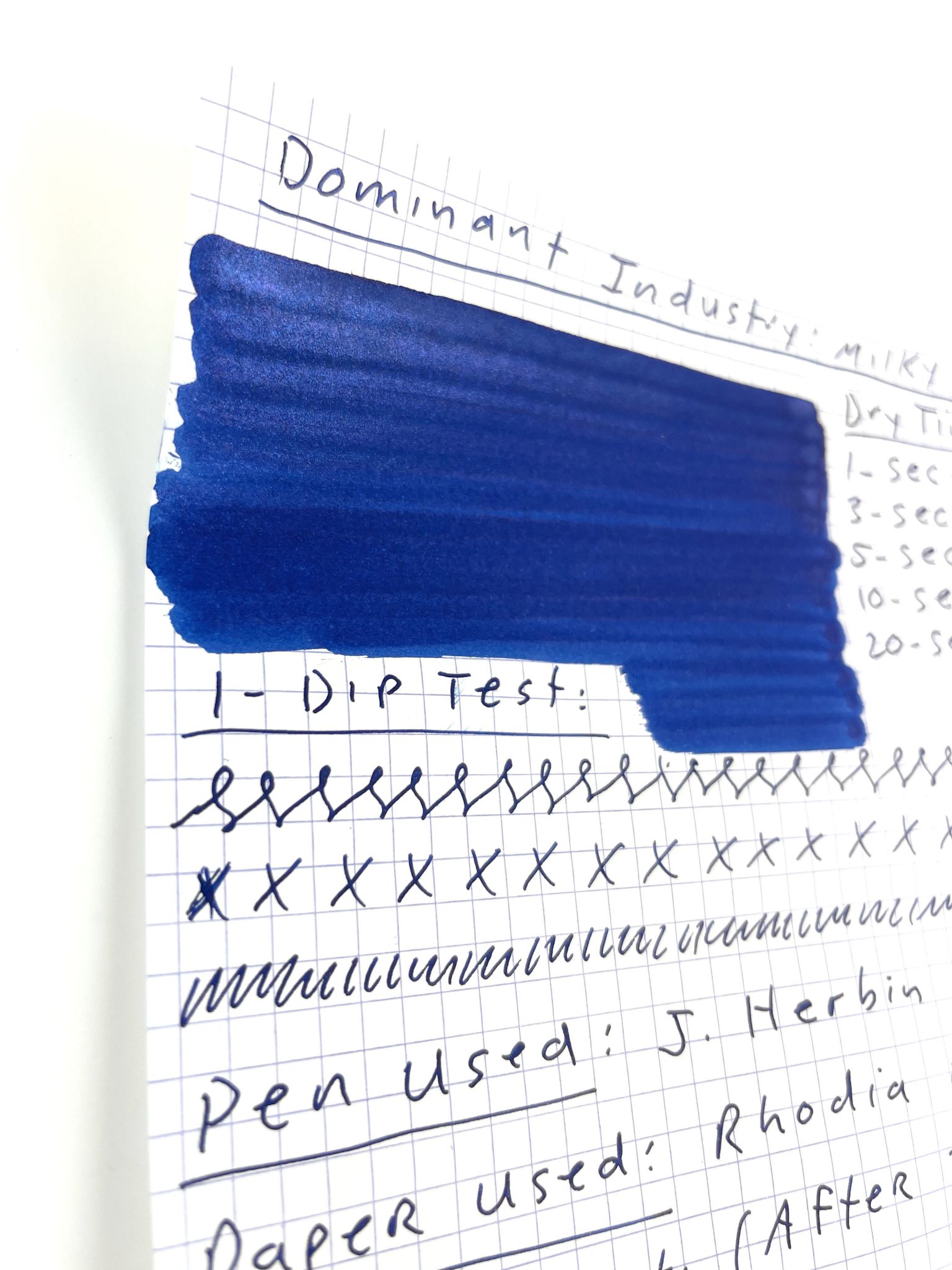 Dominant Industry Milky Way Blue Ink Review - Pen Chalet