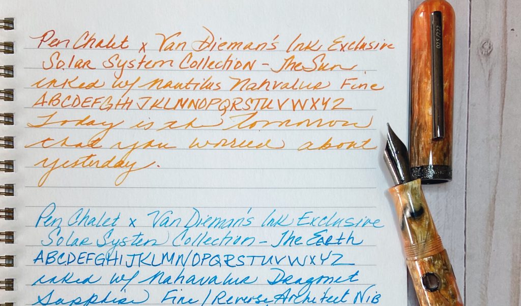 Van Diemans Solar System Ink Review: The Sun, Earth, and Mercury Inks ...