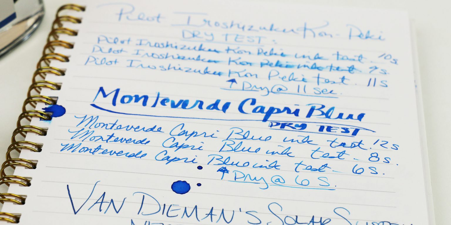 Everyday Blue Fountain Pen Ink: Side-by-Side Blue Ink Review | Pen Chalet