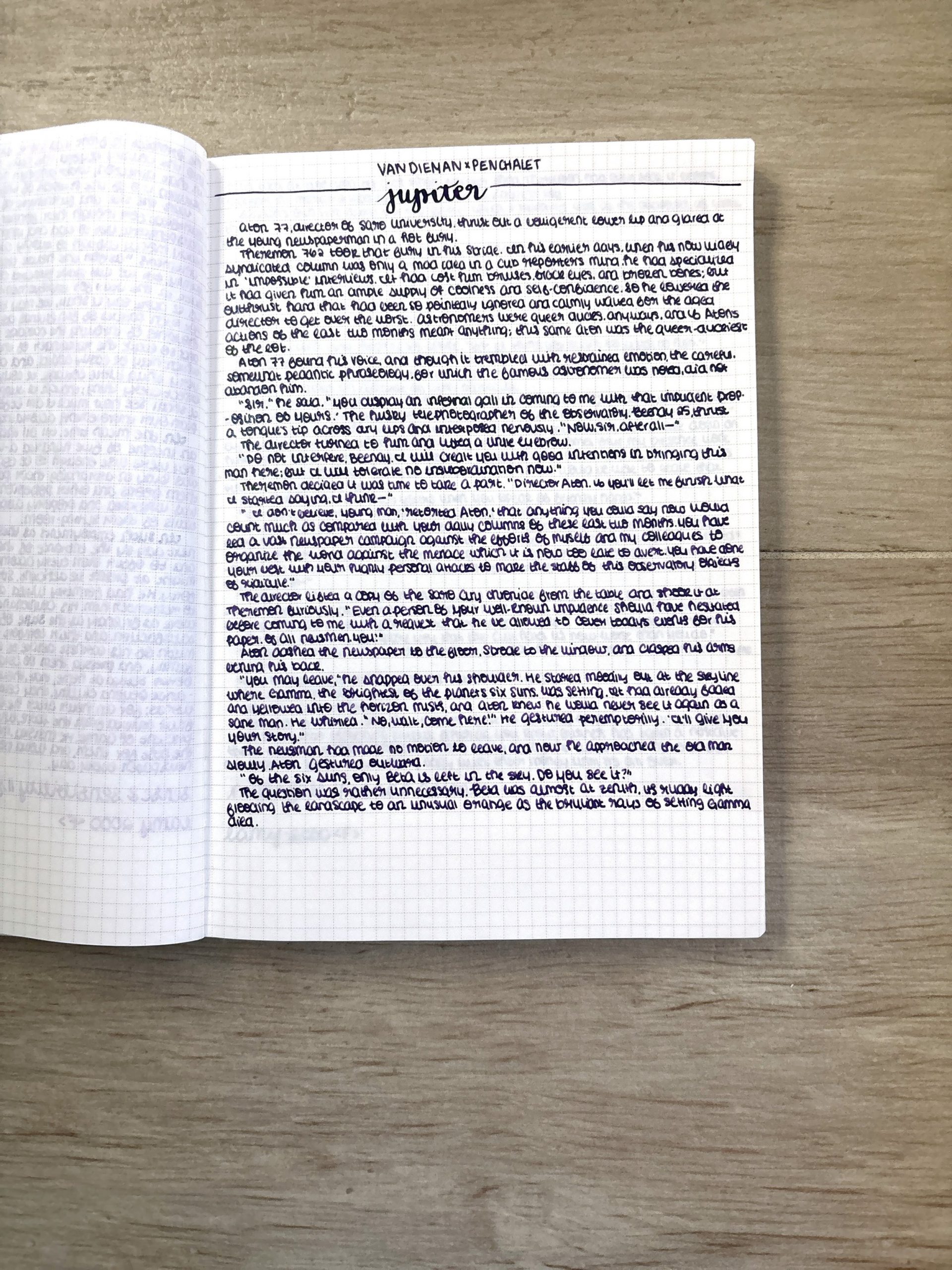 jupter writing sample on tomoe river paper - Pen Chalet