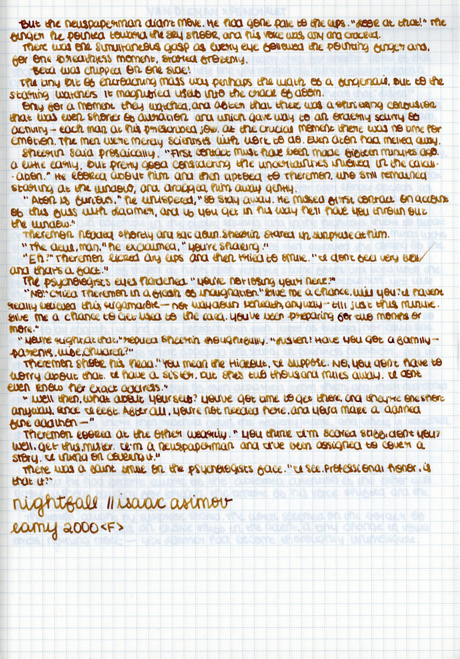 venus writing sample 2 - Pen Chalet