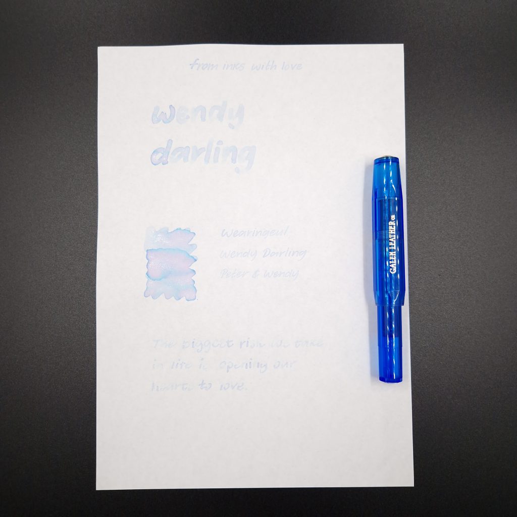 Wearingeul Peter Pan Ink Review: Swatches and Writing Samples - Pen Chalet