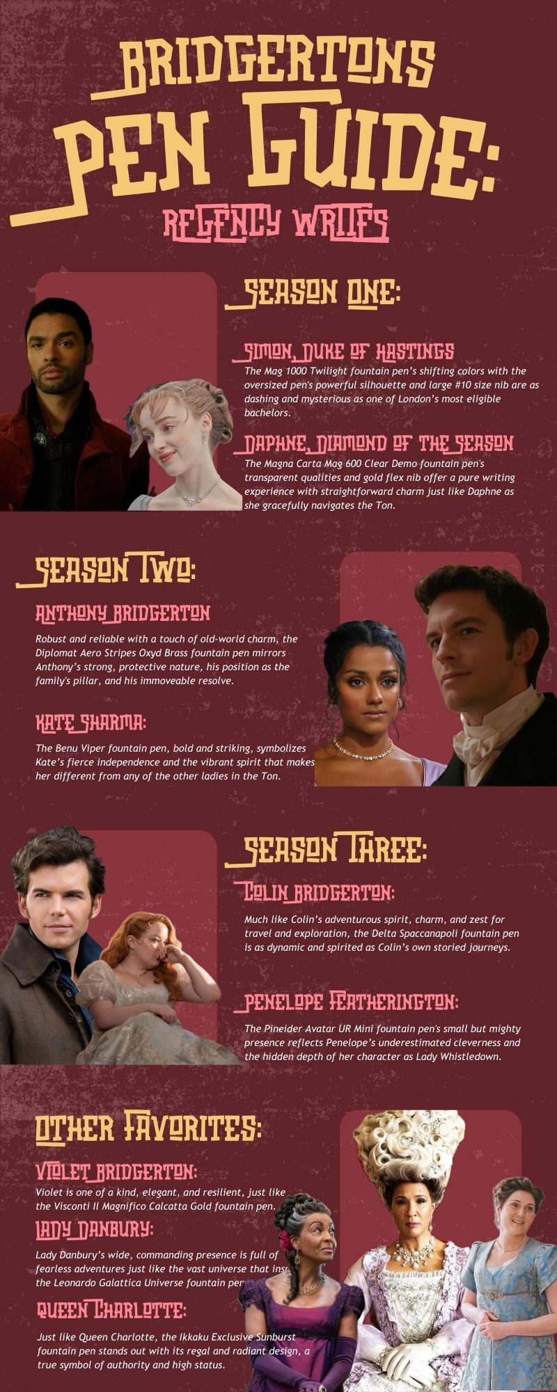 Bridgertons Pen Guide: Which Pens Would the Bridgertons Use? - Pen Chalet