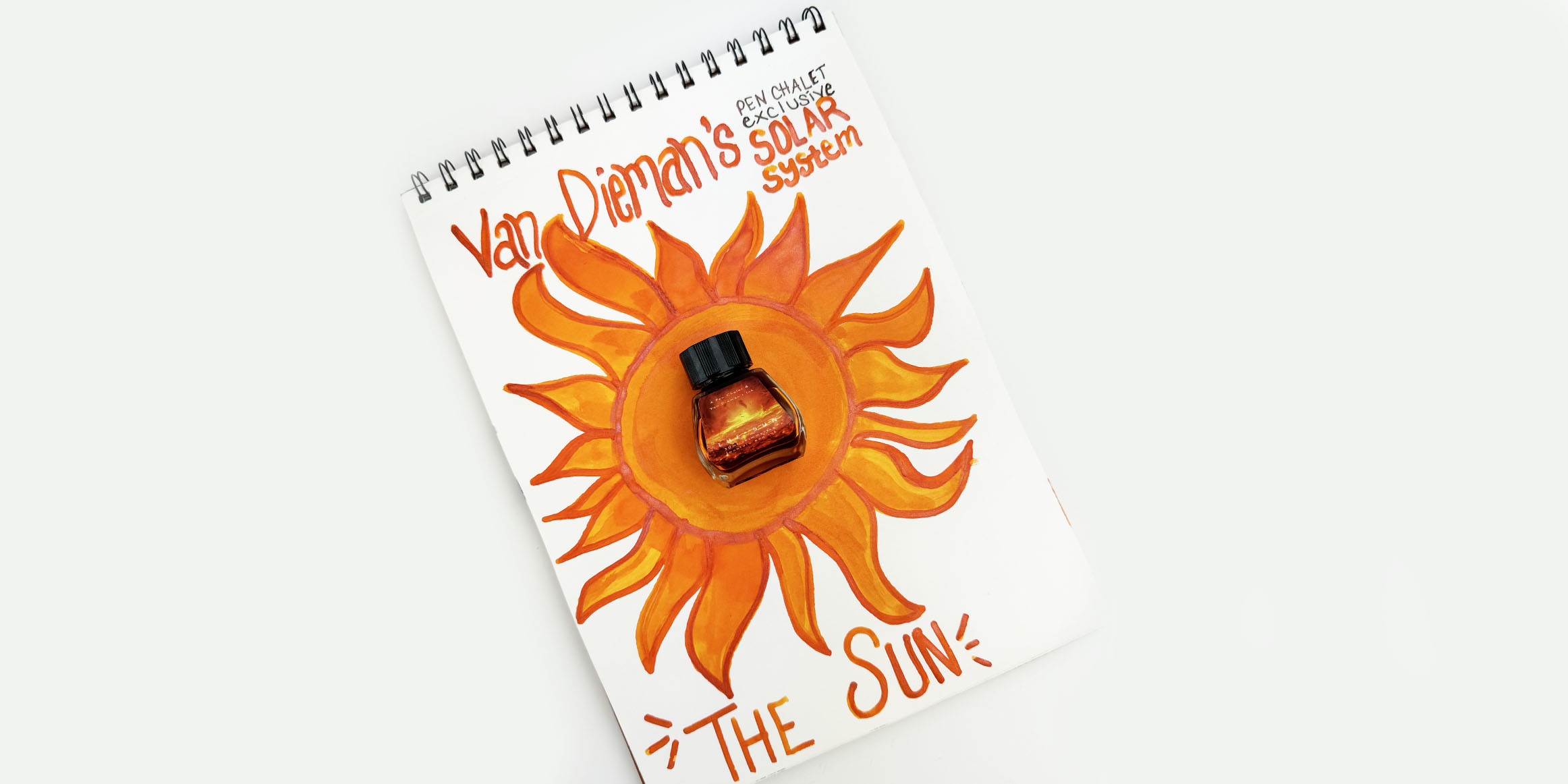 Solar System The Sun Ink splash with sun drawing - Pen Chalet