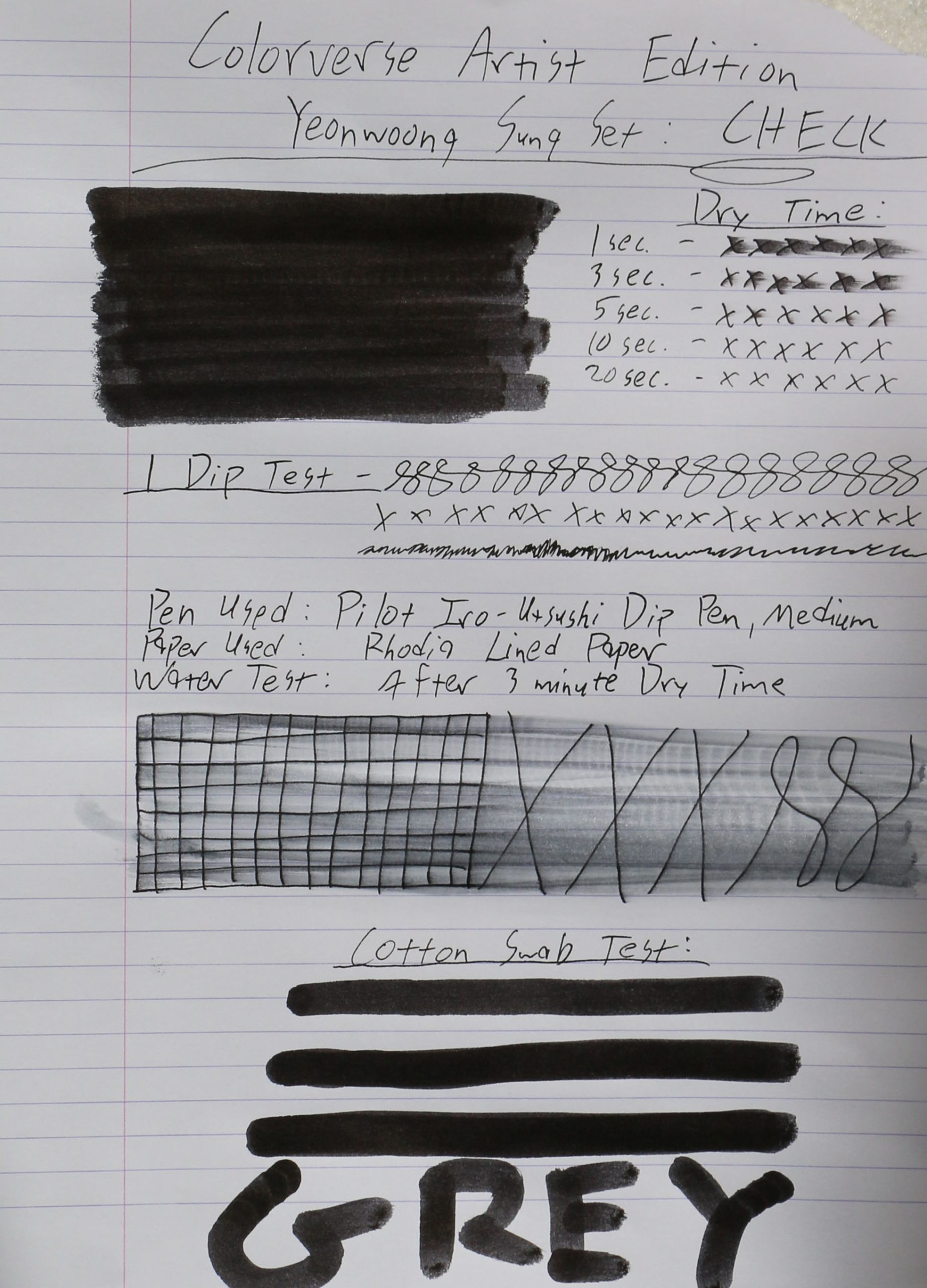 Colorverse Check Ink Review: Artist Edit. Yeonwoong Sung Set - Pen Chalet