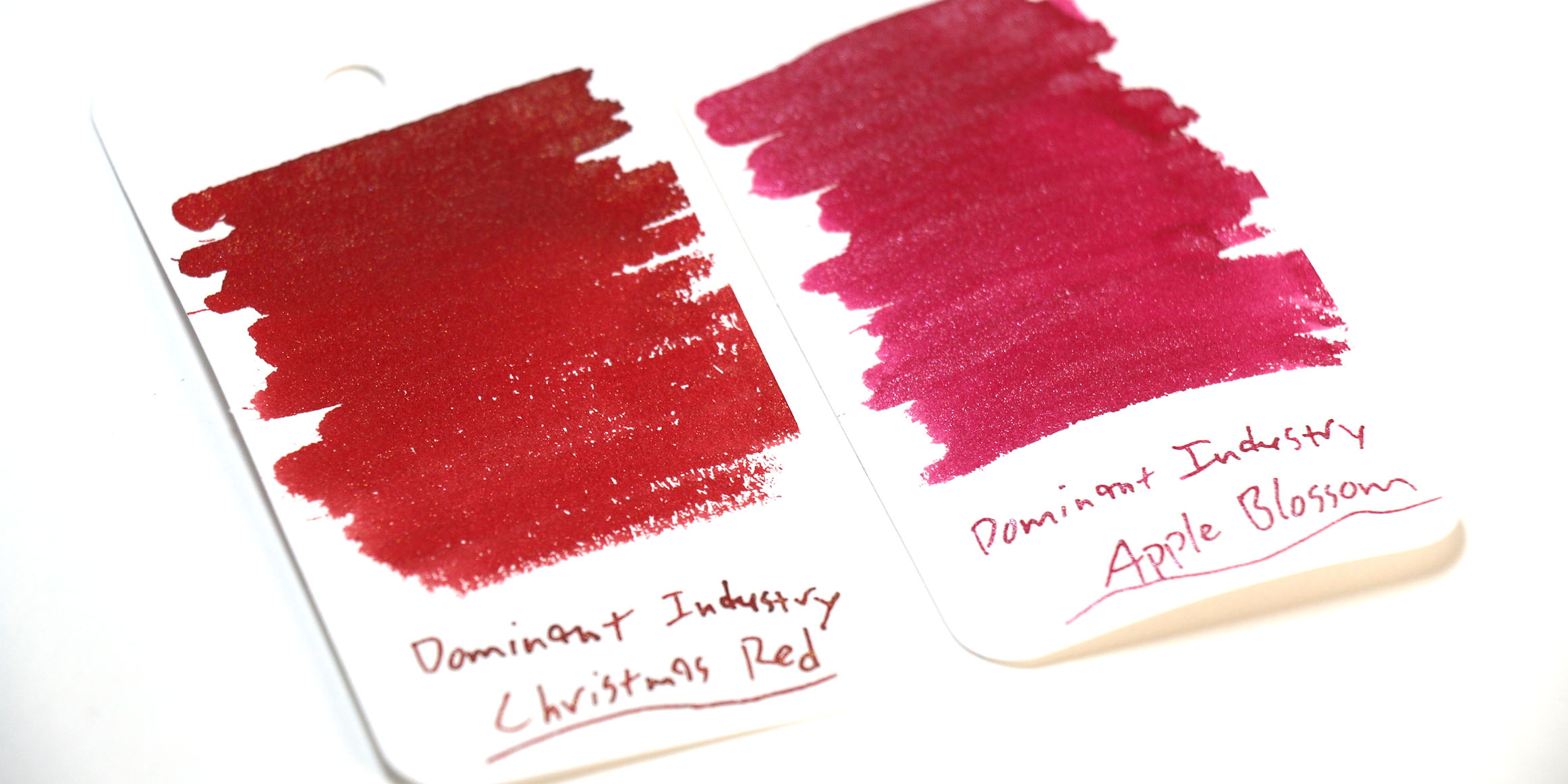Dominant Industry RED Ink Comparison: Apple Blossom Ink v. Christmas ...