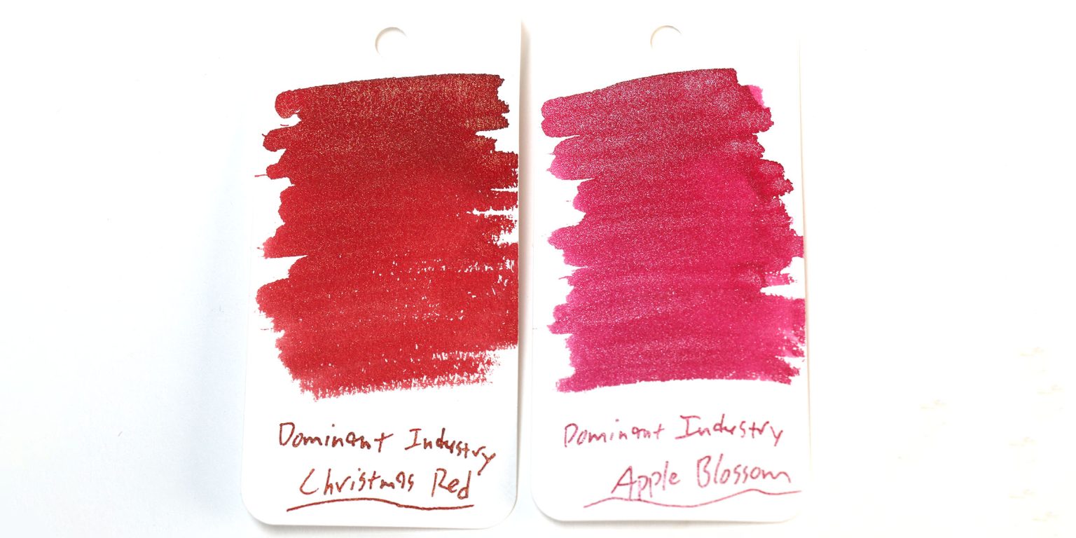 Dominant Industry RED Ink Comparison: Apple Blossom Ink v. Christmas ...