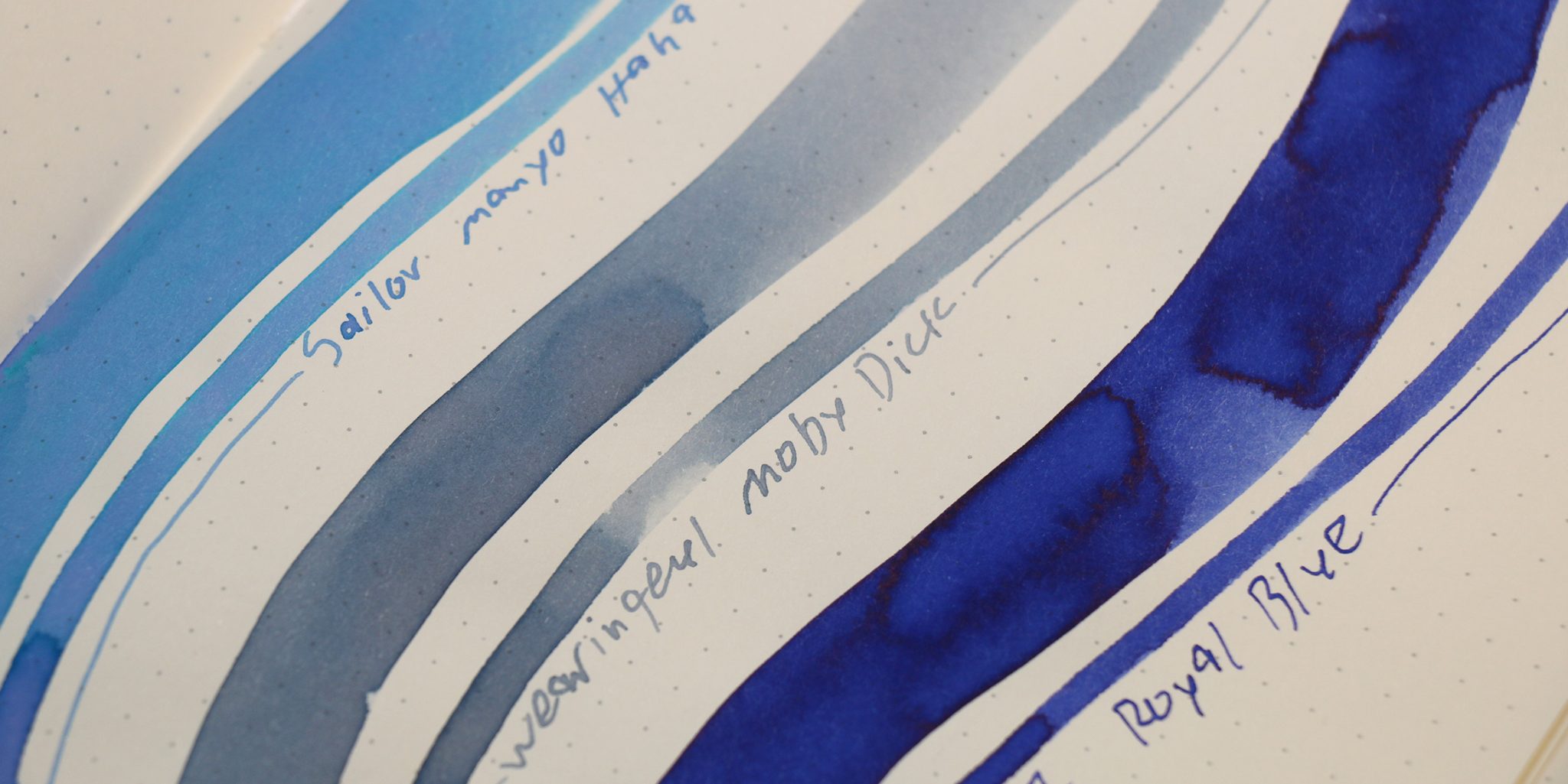 Best Blue Fountain Pen Inks: Pen Chalet Staff Favorites Side-by-Side ...