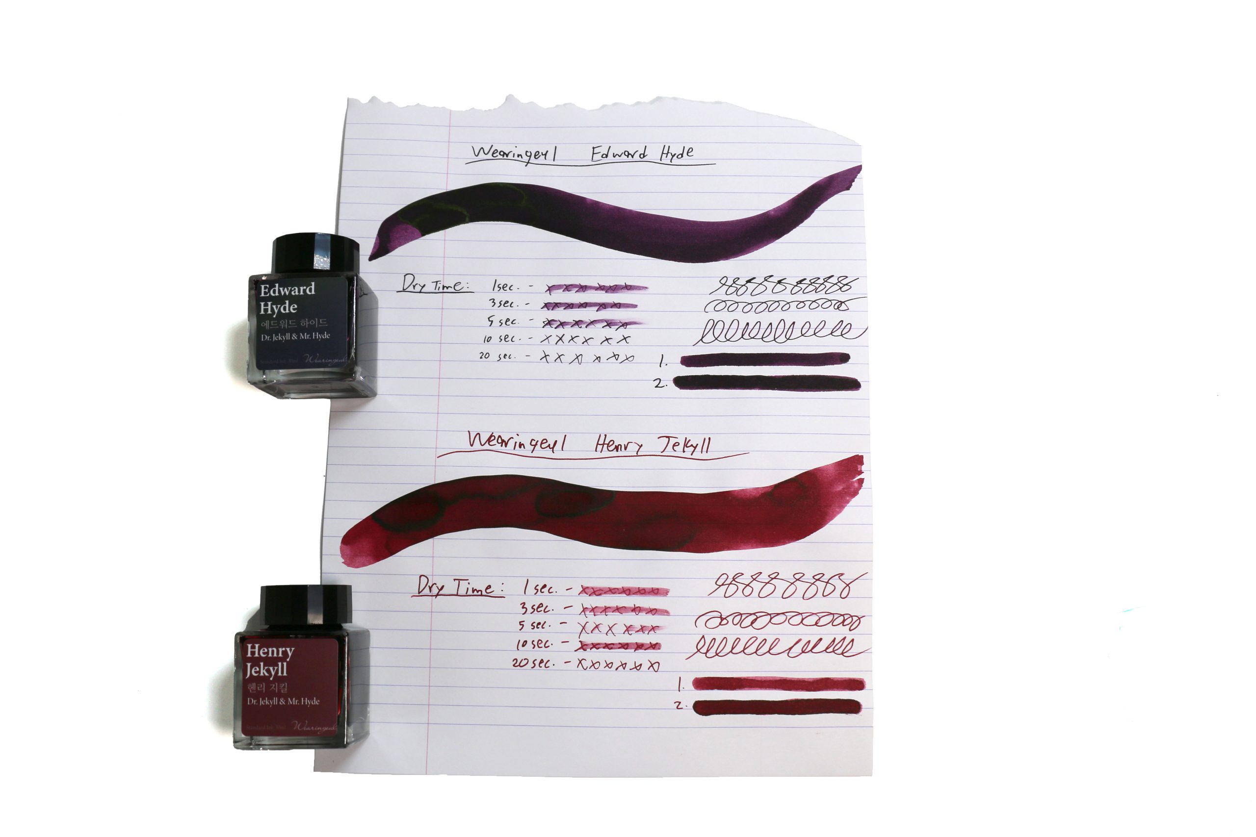 Wearingeul Jekyll and Hyde Inks Review | Dual Personalities in Ink ...