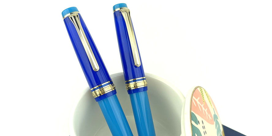 Sailor Professional Gear Blue Quasar Slim Fountain Pens