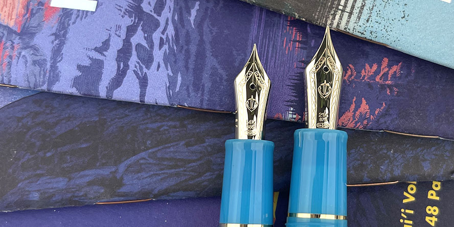 Sailor Professional Gear Blue Quasar Slim Fountain Pens