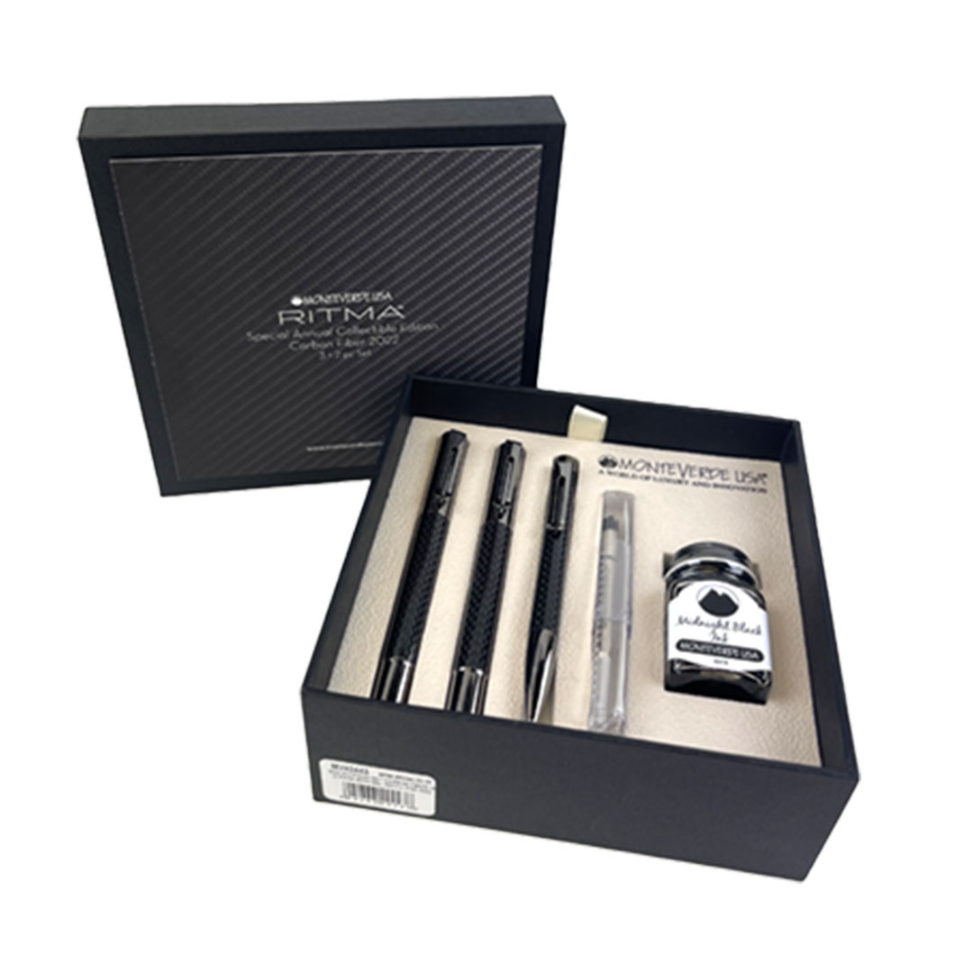 Monteverde 2022 SE Gift Set Carbon Fiber Ritma Fountain Pens